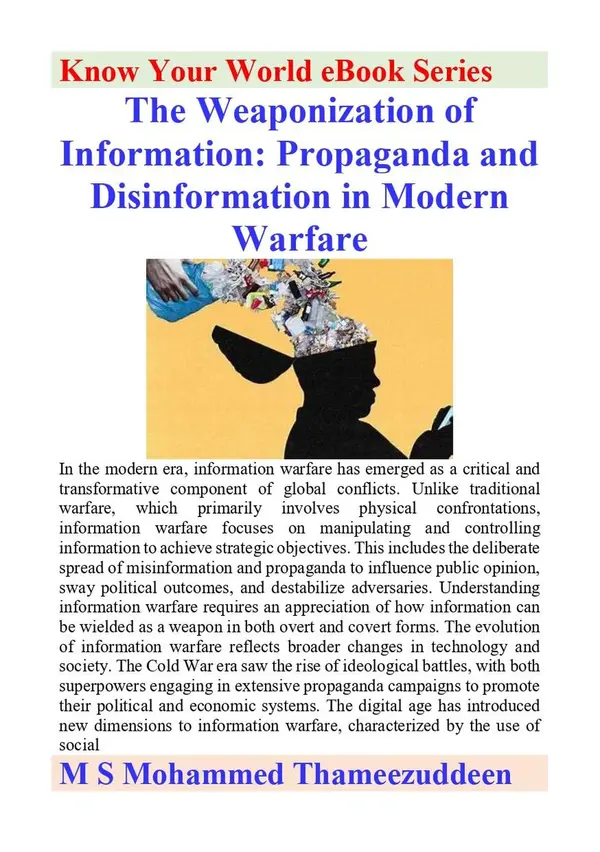 The Weaponization of Information - Propaganda and Disinformation in ...